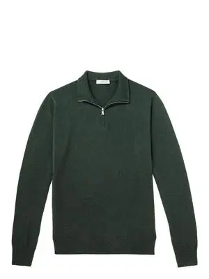 Mr P. James Cashmere Half-zip Sweater - Green