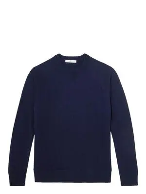 Mr P. Charlie Merino Wool And Cashmere-blend Sweater - Blue