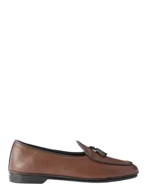Rubinacci Tasseled Full-grain Leather Loafers - Brown