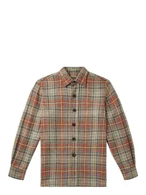 Rubinacci Checked Wool Shirt - Green