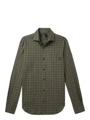 Purdey Checked Cotton Shirt - Green