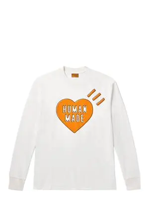 HUMAN MADE Printed Cotton-jersey T-shirt - White
