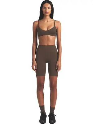Nike Nikeskims Matte High-waisted 7" Biker Shorts - Brown