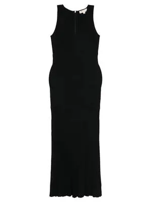 Michael Kors Ribbed Maxi Dress - Black