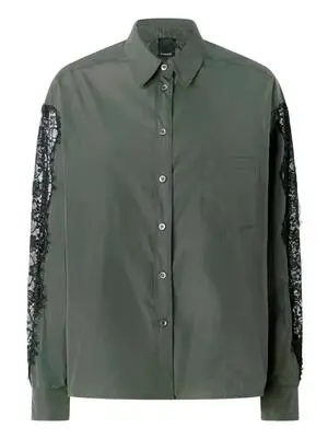 Pinko Lace Sleeve Shirt - Green