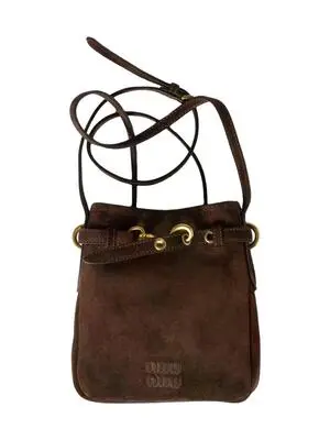 Miu Miu Leather Pouch Bag - Brown