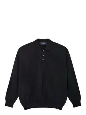 Comme Des Garçons Buttoned Long-sleeve Polo Shirts - Blue