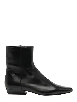 Staud 20mm Wally Flat Ankle Boots - Black