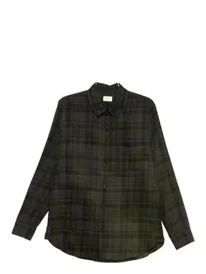 Saint Laurent Checked Shirt - Green
