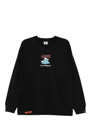 AAPE BY *A BATHING APE® Screen-printed T-shirt - Black