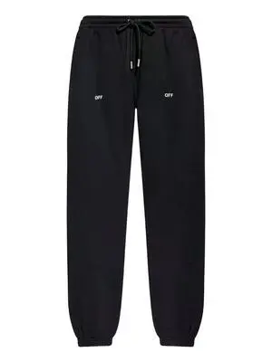 Off-White Stencil Arrow Drawstring Track Pants - Black