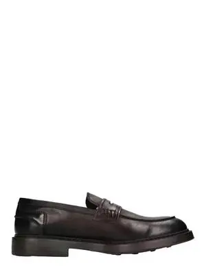 DOUCAL'S Panelled Loafers - Brown