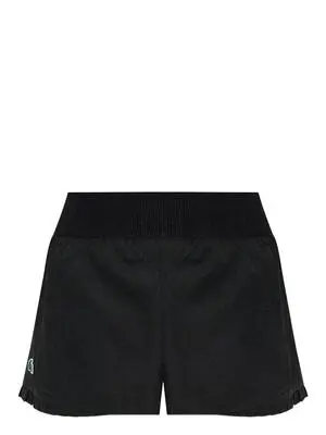 Lacoste Logo-appliqué Pleated Shorts - Black