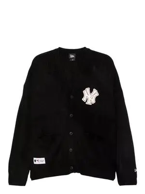 New Era Logo-patch Cardigan - Black