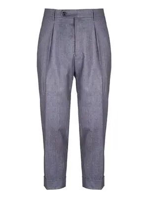 BERWICH Chiaia Pleated Trousers Grey
