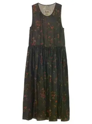 UMA WANG Floral-print Maxi Dress - Brown
