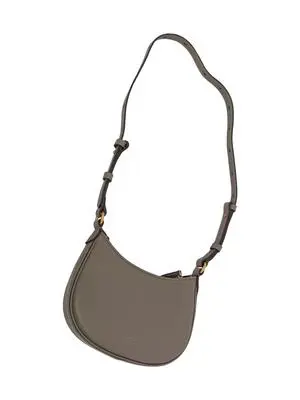 Pinko Leather Half Moon Shoulder Bag - Grey