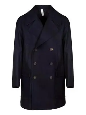 HEVO Double-breasted Coat - Blue