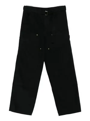 Sacai Belted Cotton Jeans - Black