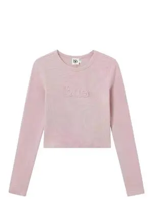 B+AB Embossed Long-Sleeve Top