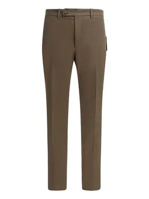 Incotex Cotton Stretch Slim Fit Pants - Brown