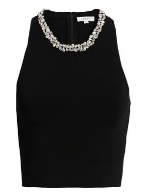 A.L.C. Bella Cropped Crystal-Embellished Top
