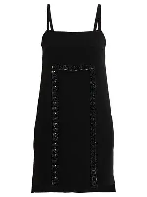 Max Mara Aversa Crystal-embellished Crepe Mini Dress - Black