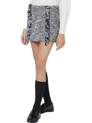 DURAZZI MILANO Fringed Mini Skirt - Black