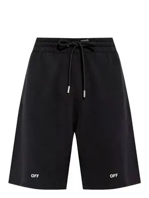 Off-White Logo-print Drawstring Shorts - Black