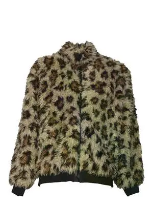 MSGM Leopard-print Zip Jacket - Brown