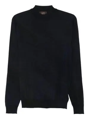 ZANONE Mock-neck Knitted Sweater - Black