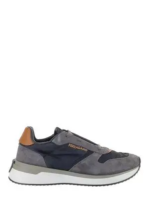 FERRAGAMO Panelled Lace-up Sneakers - Blue