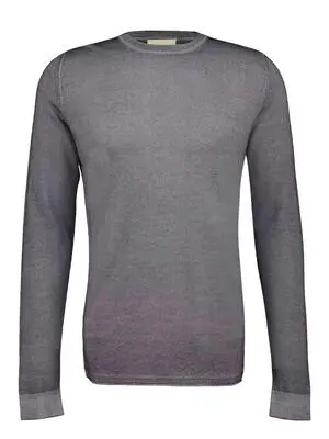 120% Lino Long-sleeve Fine-knit T-shirt - Grey