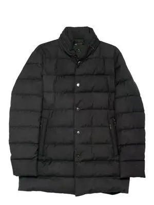 MOORER Buttoned Padded Coat - Grey