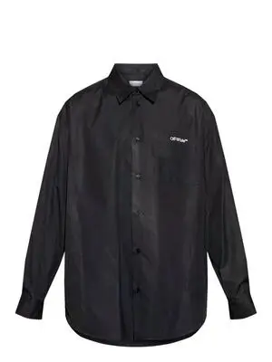 Off-White Arrows-motif Cotton Shirt - Black