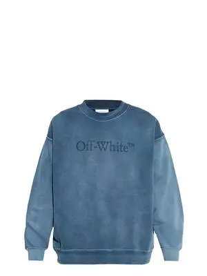 Off-White Long-sleeve Sweatshirt With Logo Detail - Blue