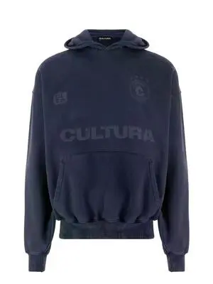 CULTURA Logo Hooded Sweatshirt - Blue