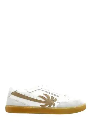 Palm Angels Palm Tree Leather Sneakers - White
