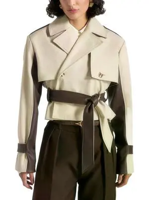 Manière De Voir Lelia Belted Jacket - Neutrals