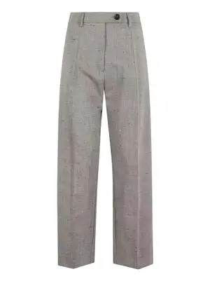 TELA Straight-leg Trousers - Grey