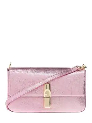 Furla Iride Logo-Plaque Crossbody Bag Pink