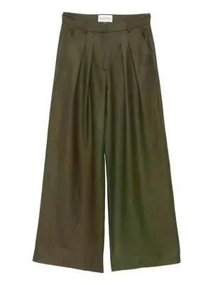Eric Bompard Pleated Belt-loops Trousers - Green