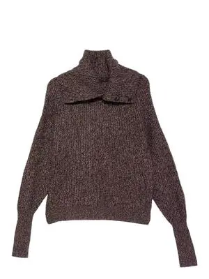 Eric Bompard Button-collar Sweater - Brown