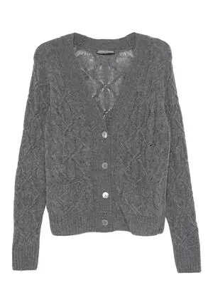 Ermanno Scervino Cable-knit Cardigan - Grey