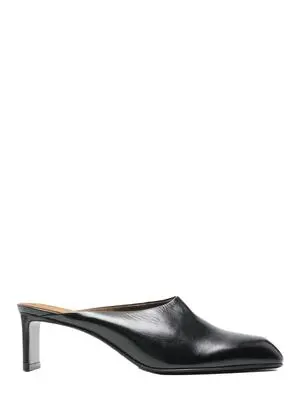 Khaite Square-toe Heeled Mules - Black