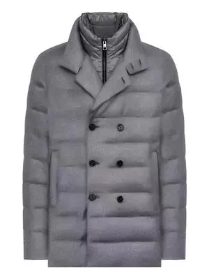 DUNO Double-breasted Puffer Jacket - Grey