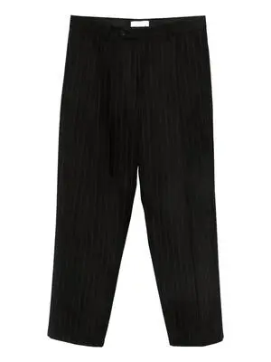 MARSEM Pinstripe Straight-leg Trousers - Black