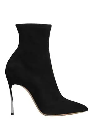Casadei 100mm Pointed Toe Boots - Black