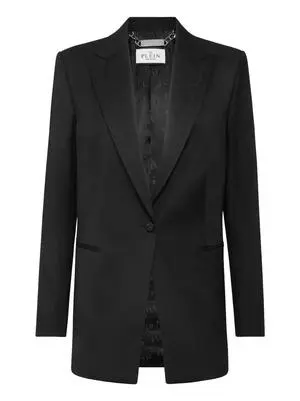 Philipp Plein Embroidered Single-breasted Blazer - Black