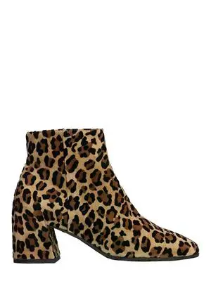 MARA BINI Side-zip Animal-print Ankle Boots - Brown